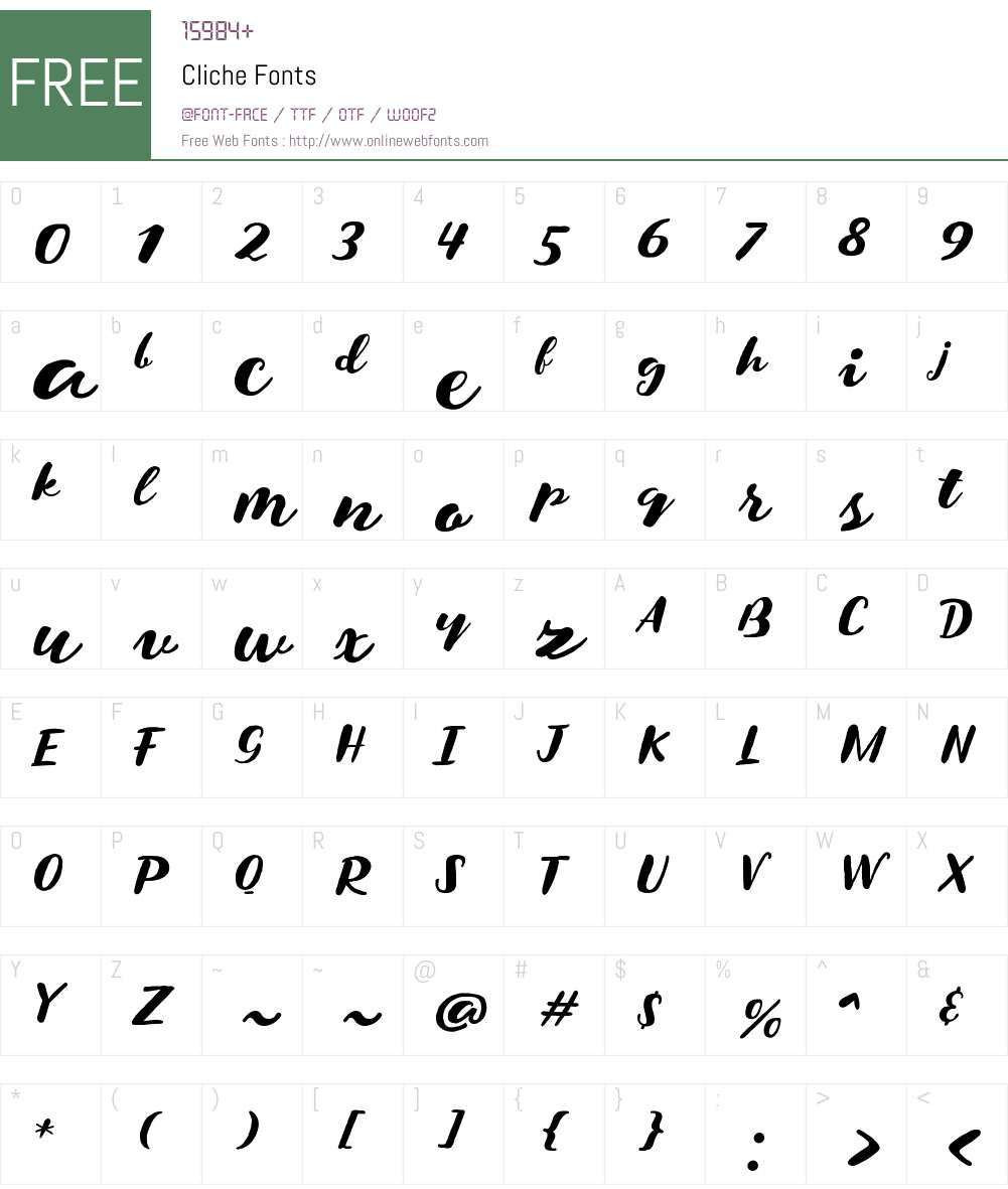 Cliche 1.000 Fonts Free Download - OnlineWebFonts.COM