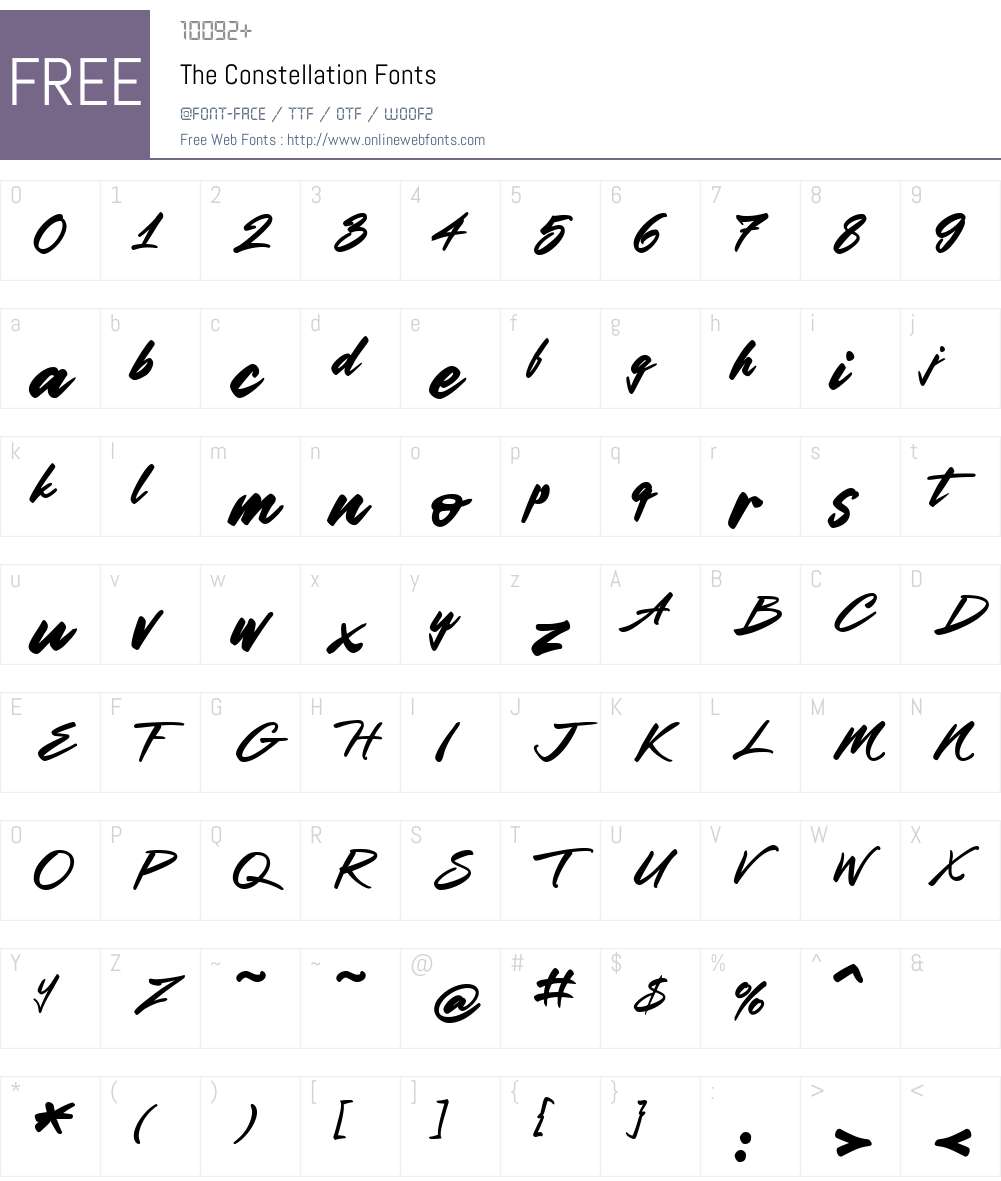 The Constellation 1.000 Fonts Free Download - OnlineWebFonts.COM