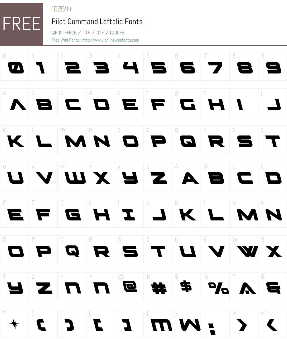 Pilot Command Leftalic 1.2; 2022 Fonts Free Download - OnlineWebFonts.COM