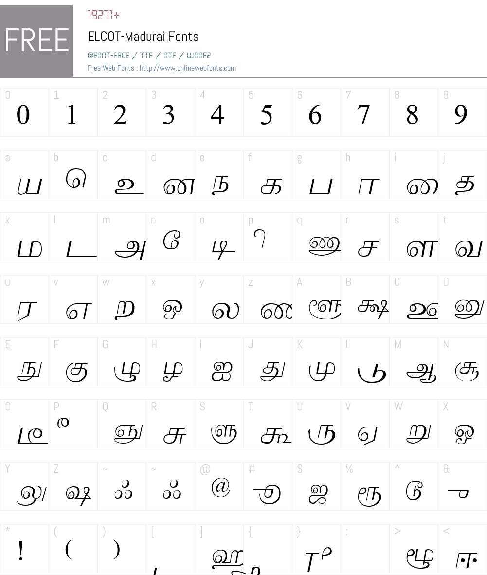 ELCOT-Madurai Converted from E:TEMPMADURAIELCOT-MA.TF1 by ALLTYPE Fonts ...