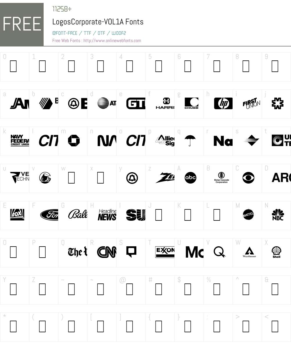 LogosCorporate-VOL1A 1.0 Sat May 18 02:34:00 1996 Fonts Free Download ...