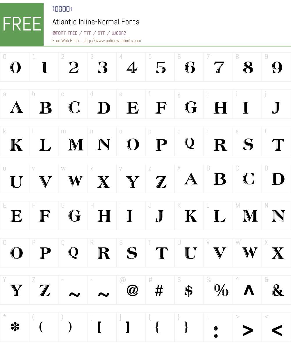 Atlantic Inline-Normal V1 AtlanticInline-Normal Fonts Free Download ...