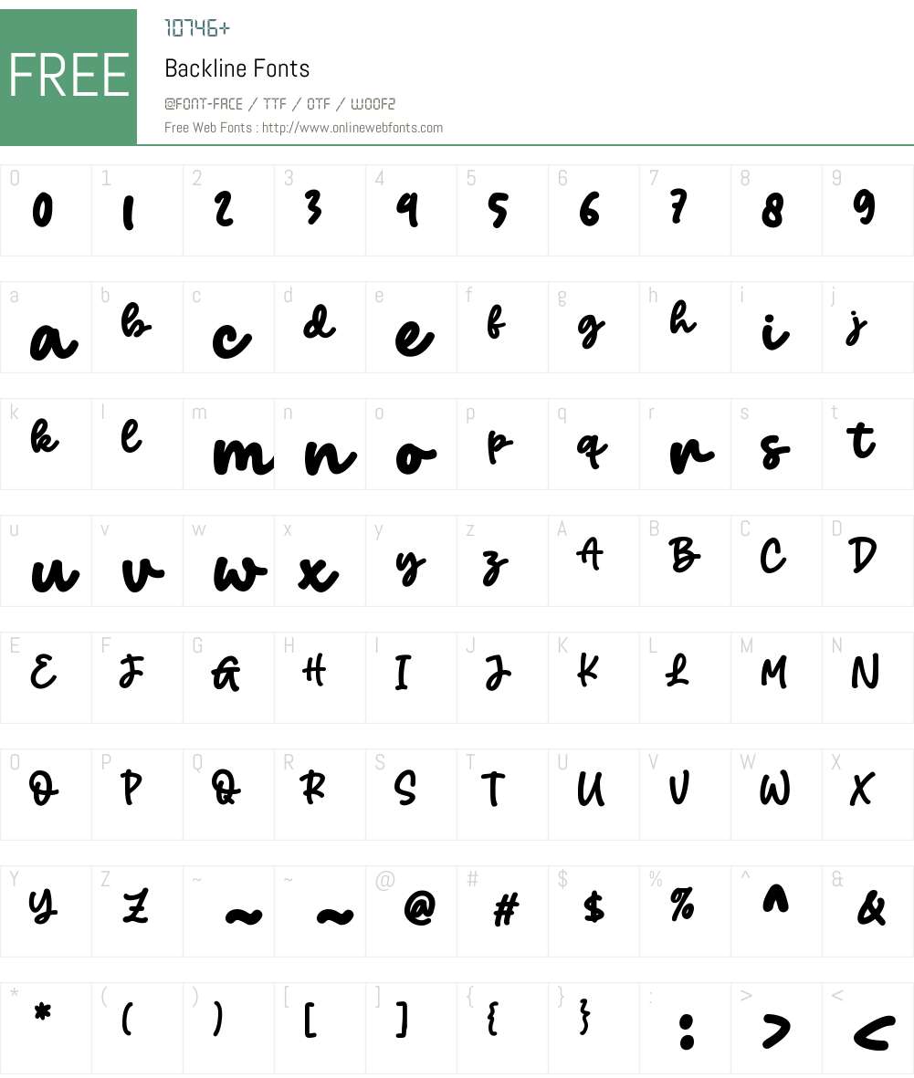 Backline 1.00;July 11, 2021;FontCreator 12.0.0.2547 64-bit Fonts Free ...