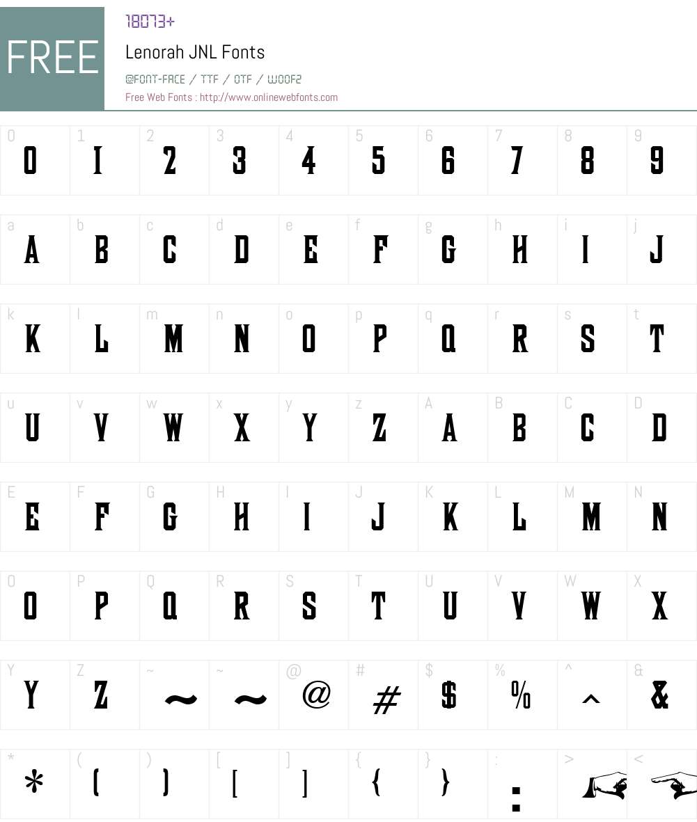 Lenorah JNL 1.000 - 2009 initial release;com.myfonts.easy.jnlevine ...