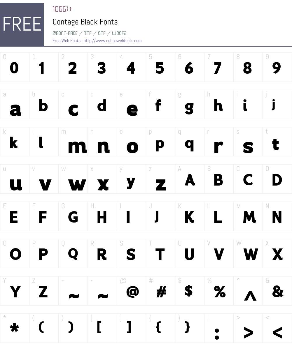 Contage Black 1.000 Fonts Free Download - OnlineWebFonts.COM