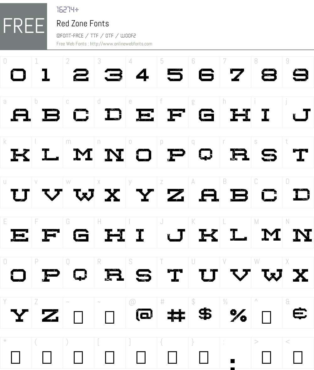 Red Zone 1.00 September 19, 2015, initial release Fonts Free Download ...