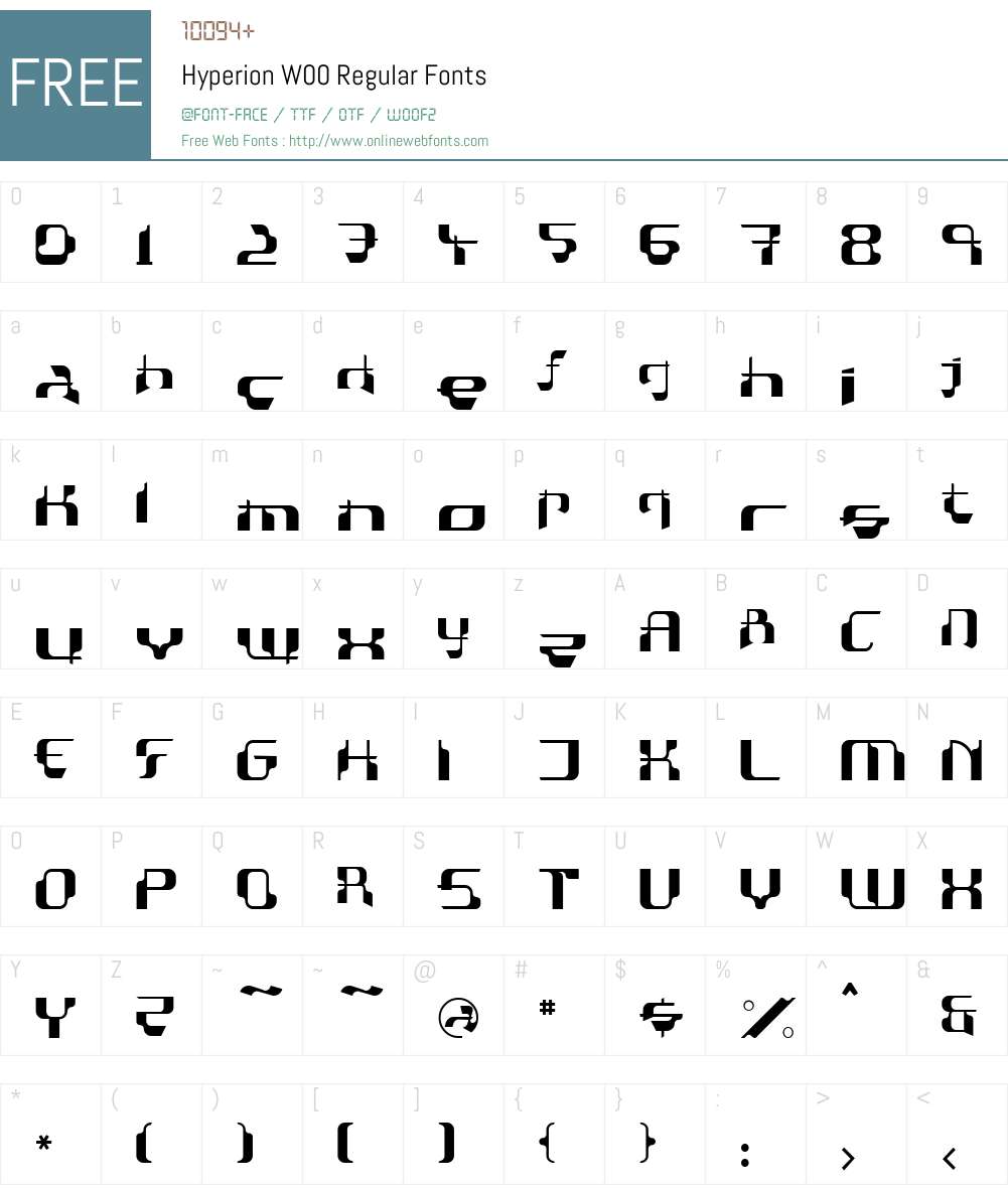 Hyperion W00 Regular 4.10 Fonts Free Download - OnlineWebFonts.COM