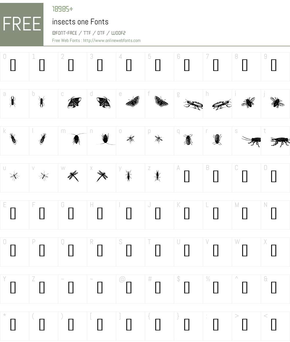 insects one v1.0 4/11/97 Fonts Free Download - OnlineWebFonts.COM