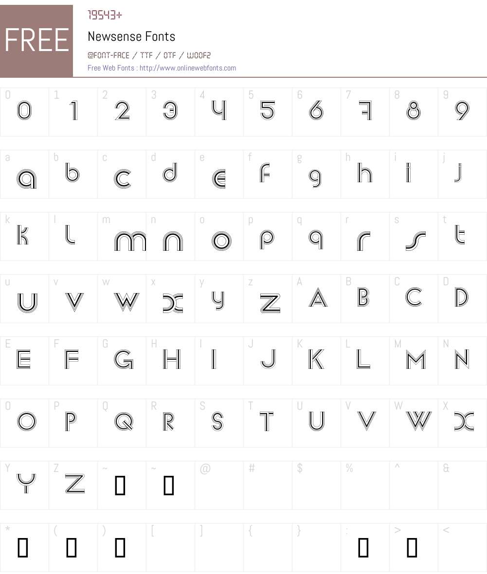 Newsense 1.00 2013 Fonts Free Download - OnlineWebFonts.COM