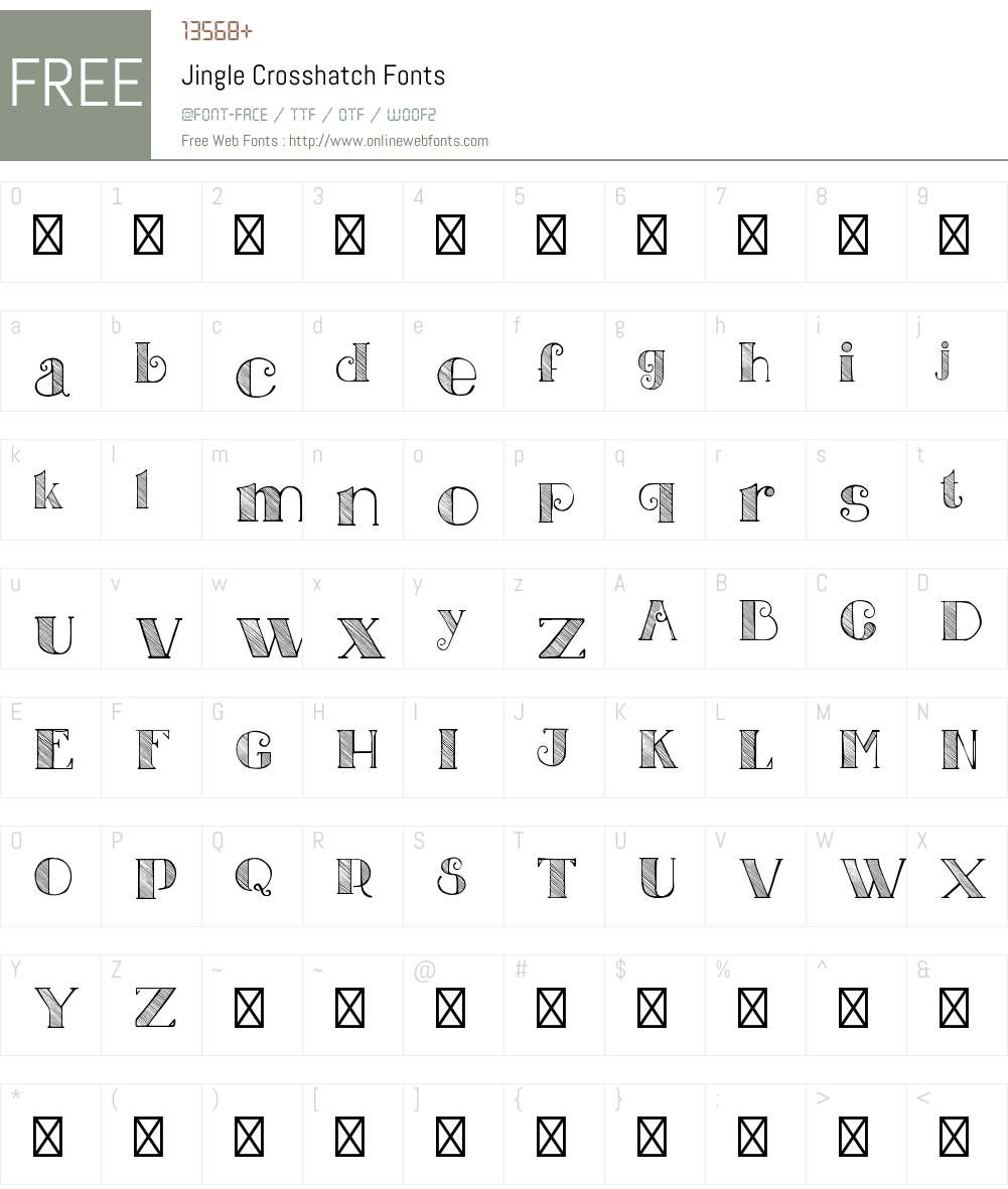Jingle Crosshatch 1.000;PS 001.000;hotconv 1.0.70;makeotf.lib2.5.58329 ...
