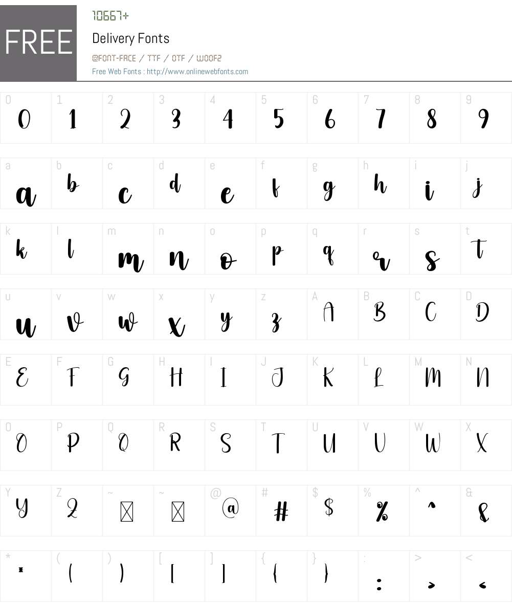 Delivery 1.003;Fontself Maker 3.5.8 Fonts Free Download ...