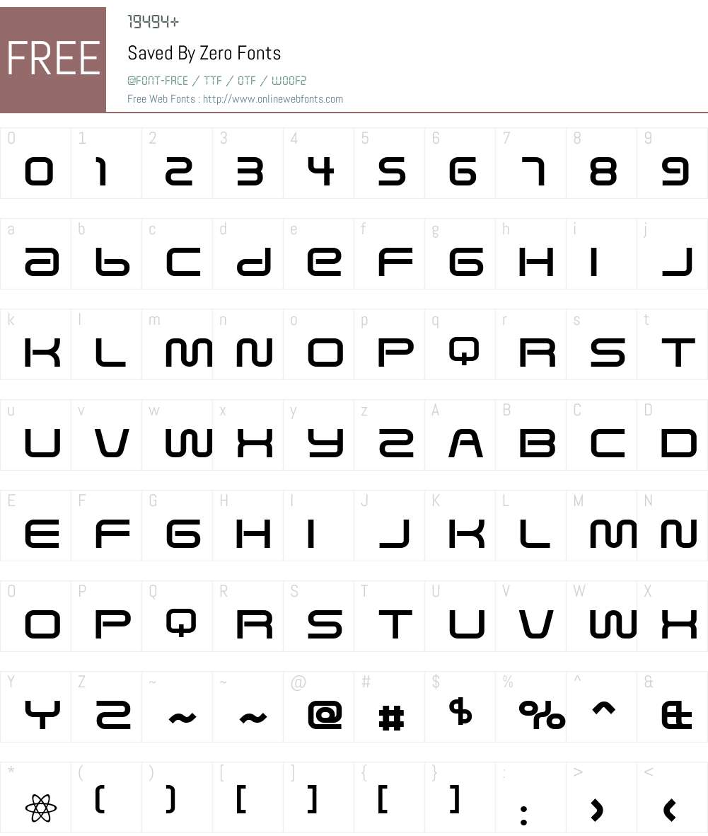 Saved By Zero V1 1.00 Fonts Free Download - OnlineWebFonts.COM