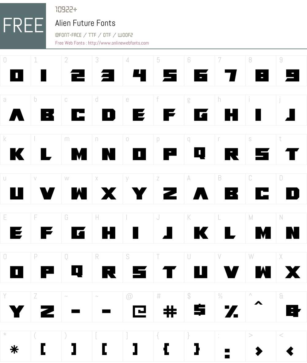 Alien Future 1.10;July 4, 2022;FontCreator 12.0.0.2567 64-bit Fonts Free Download ...