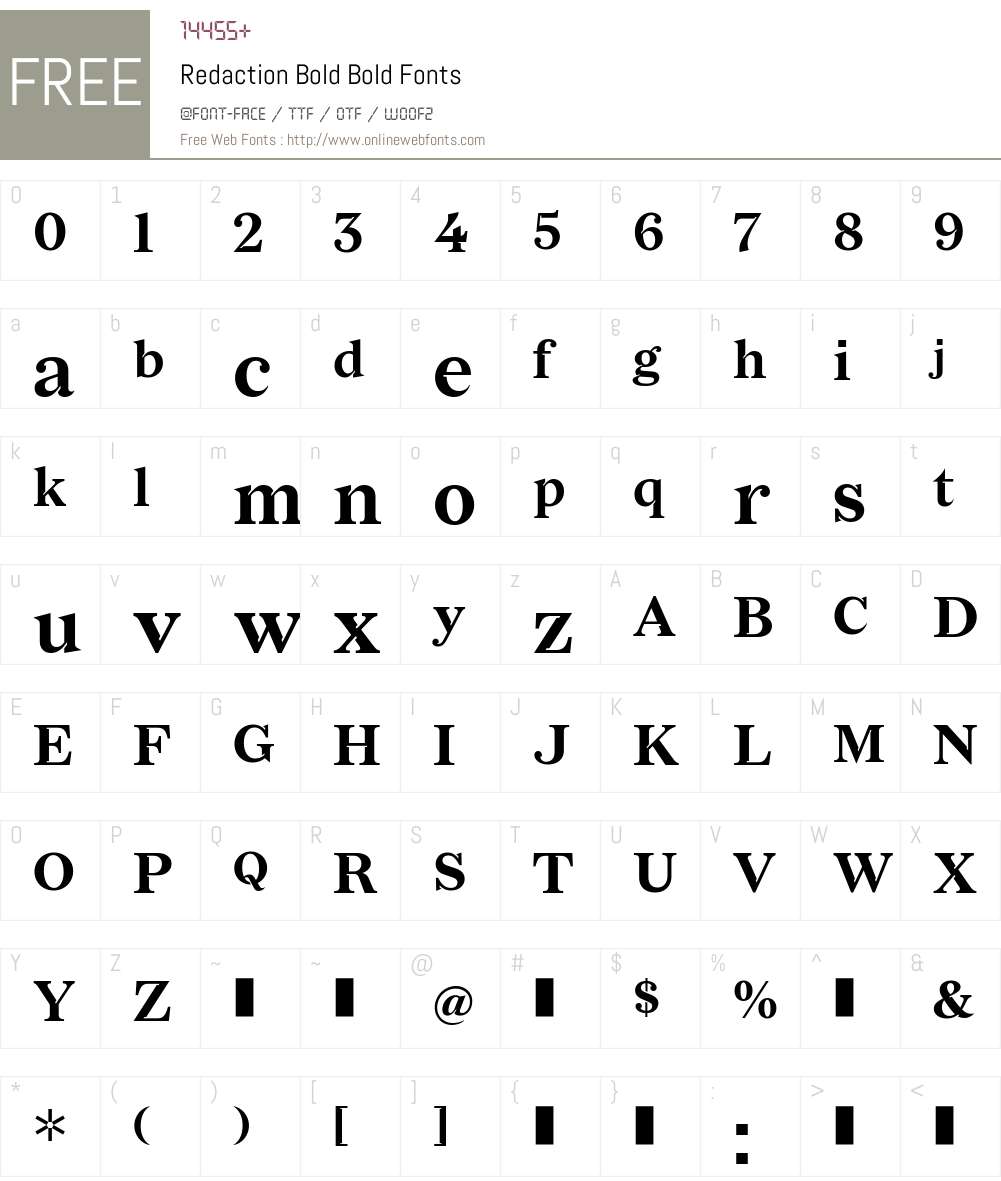Redaction Bold Bold 1.000;hotconv 1.0.109;makeotfexe 2.5.65596 Fonts ...