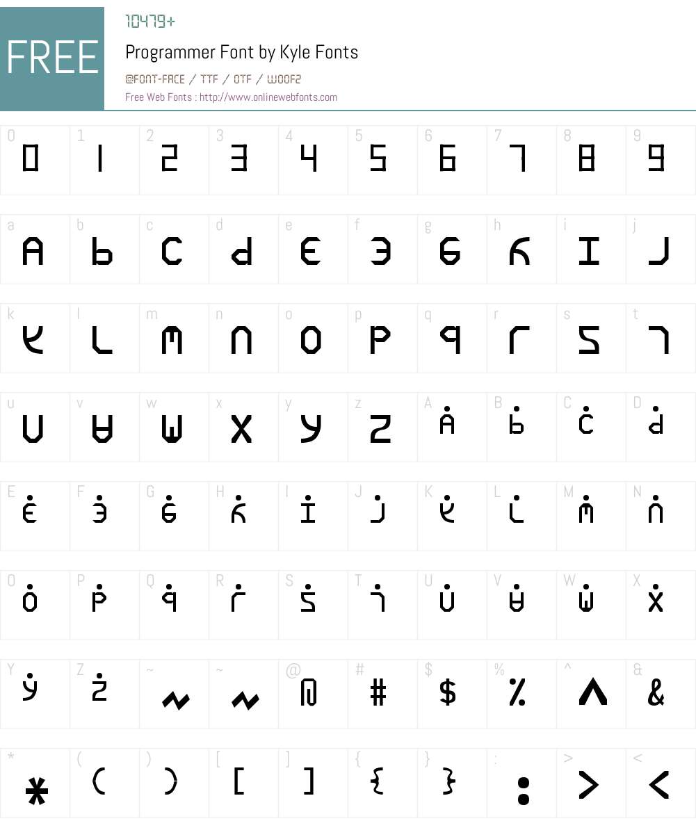 Programmer Font By Kyle 001 000 Fonts Free Download OnlineWebFonts COM