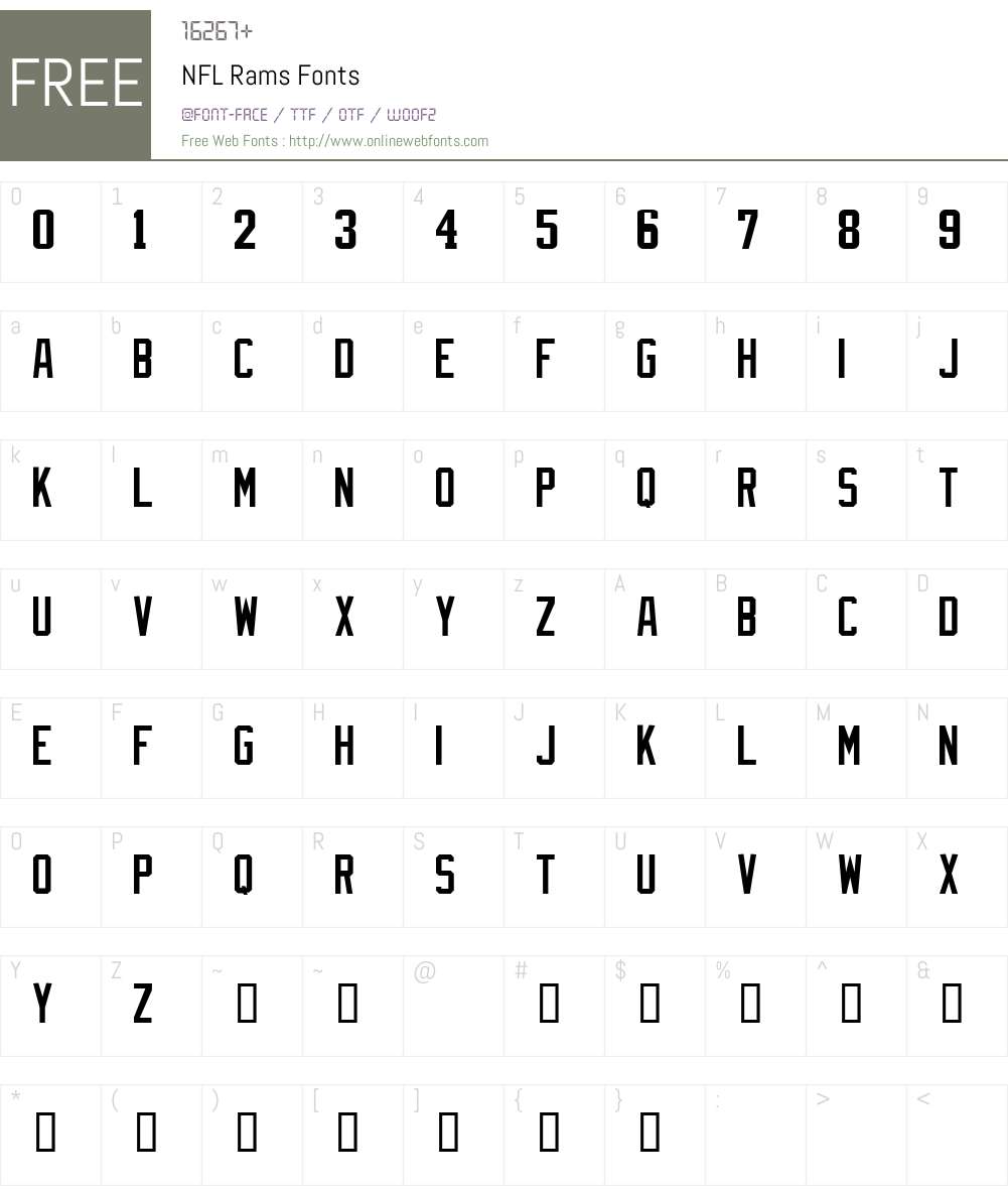 NFL Rams Macromedia Fontographer 4.1 1/20/05 Fonts Free Download ...