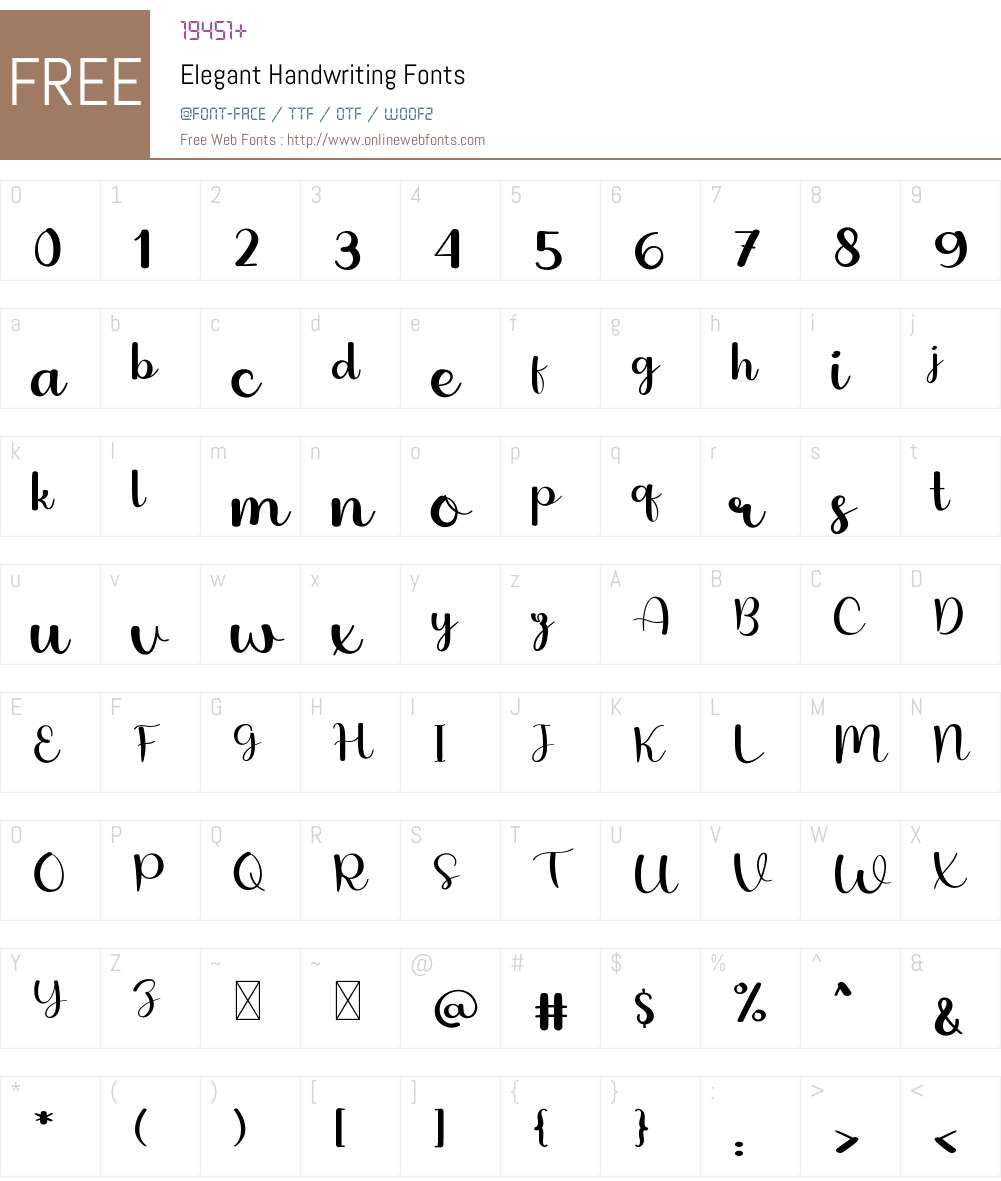 Elegant Handwriting 1.002;Fontself Maker 3.5.4 Fonts Free Download ...
