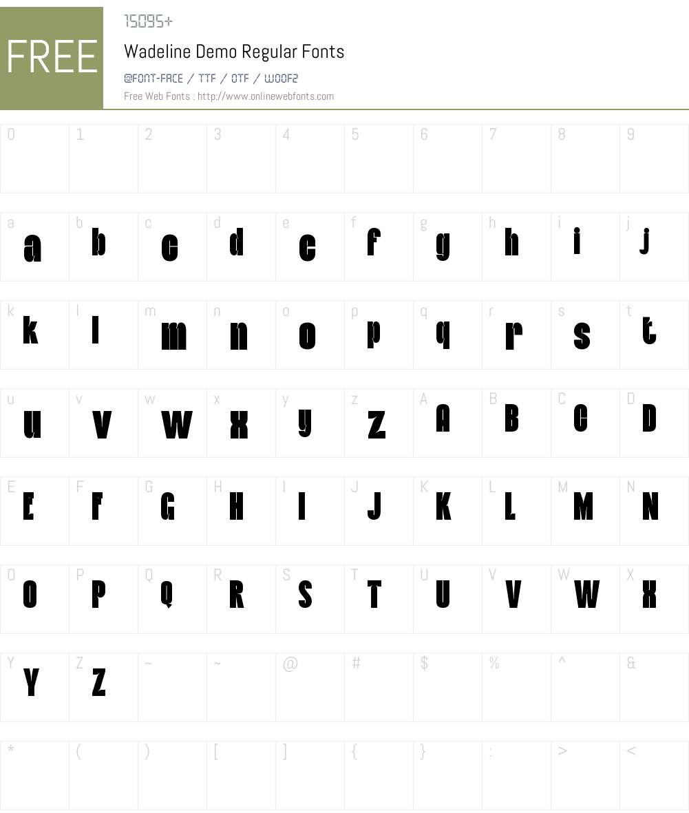 Wadeline Demo 1.000 Fonts Free Download - OnlineWebFonts.COM