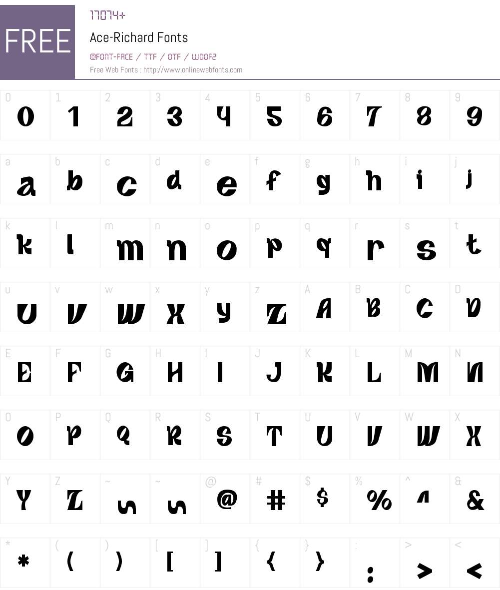 Ace-Richard 1.001;Fontself Maker 3.5.7 Fonts Free Download ...