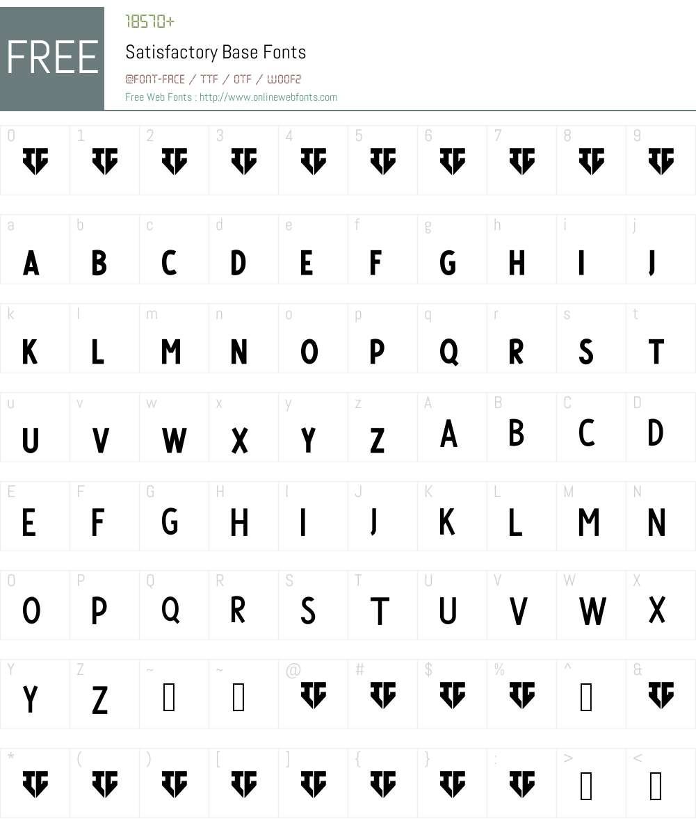 Satisfactory Base 001.000 Fonts Free Download - OnlineWebFonts.COM