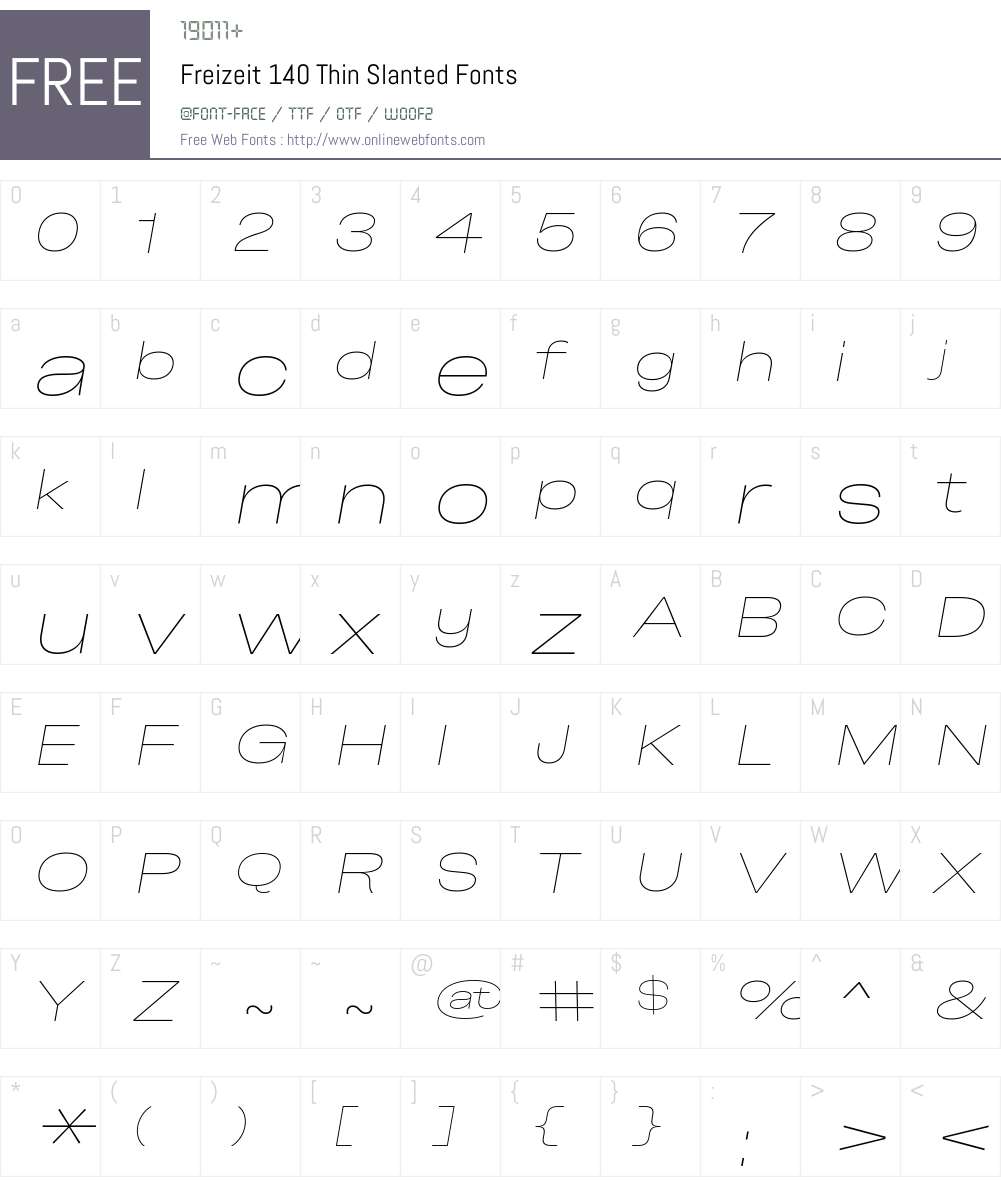 Freizeit 140 Thin 1.004;FEAKit 1.0 Fonts Free Download - OnlineWebFonts.COM