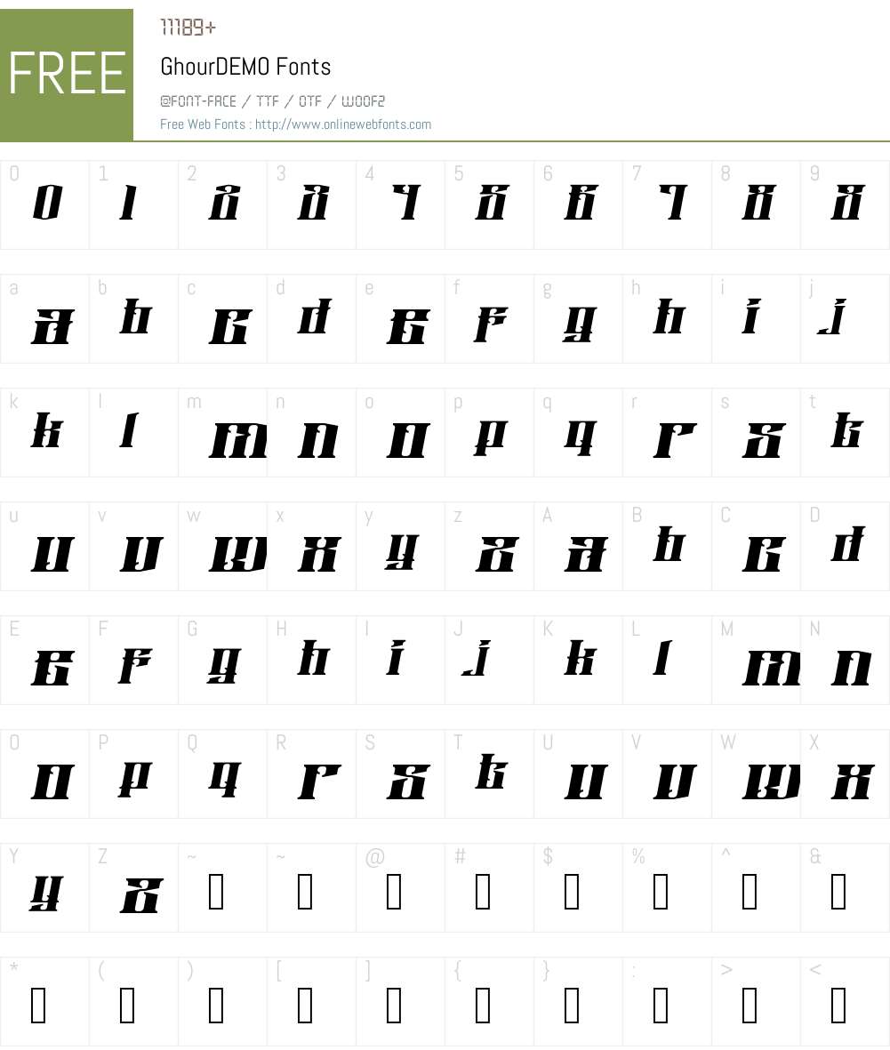 Ghour DEMO 001.000 Fonts Free Download - OnlineWebFonts.COM
