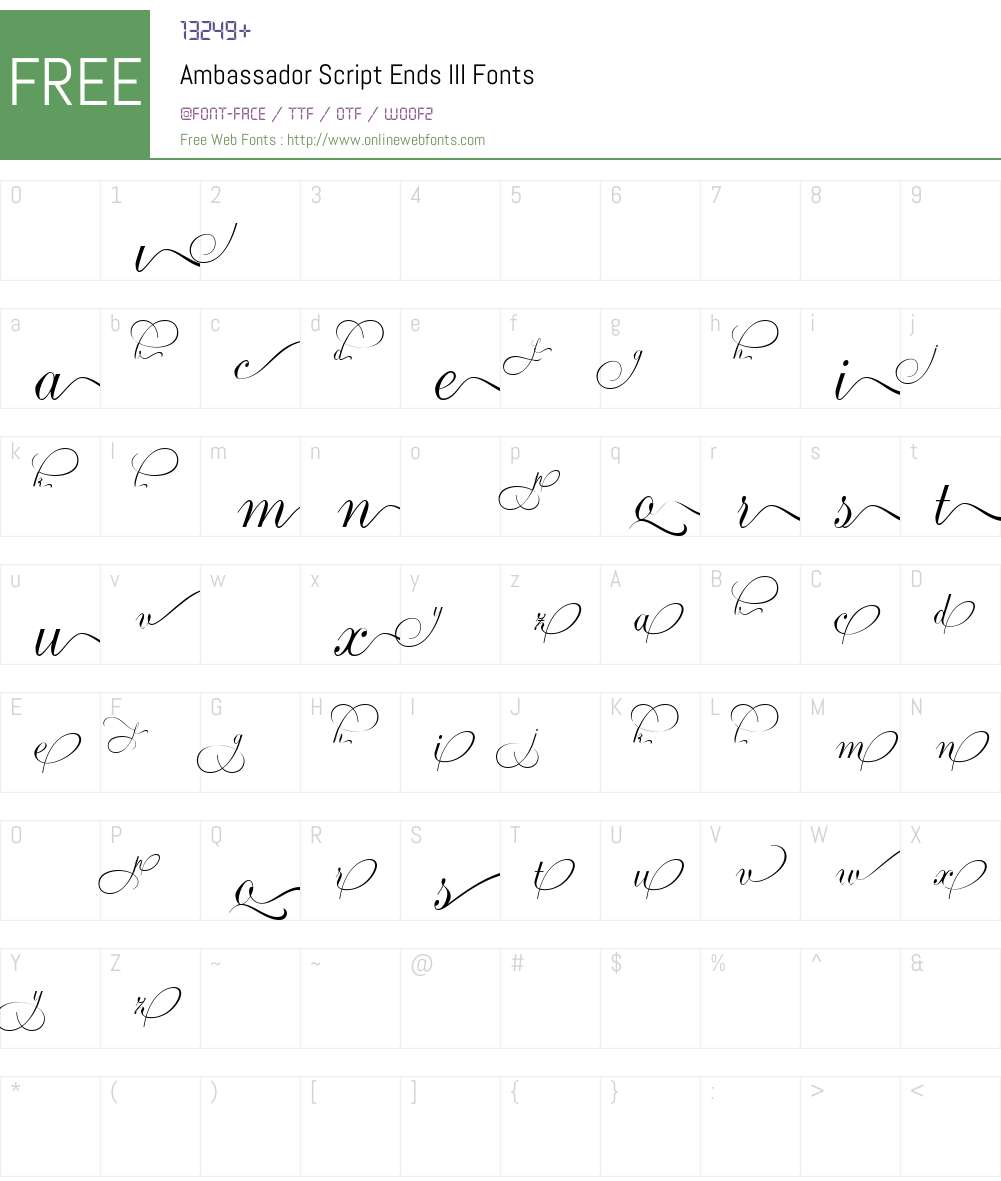 Ambassador Script Ends III 1.0 June 2007;com.myfonts.easy.canadatype ...