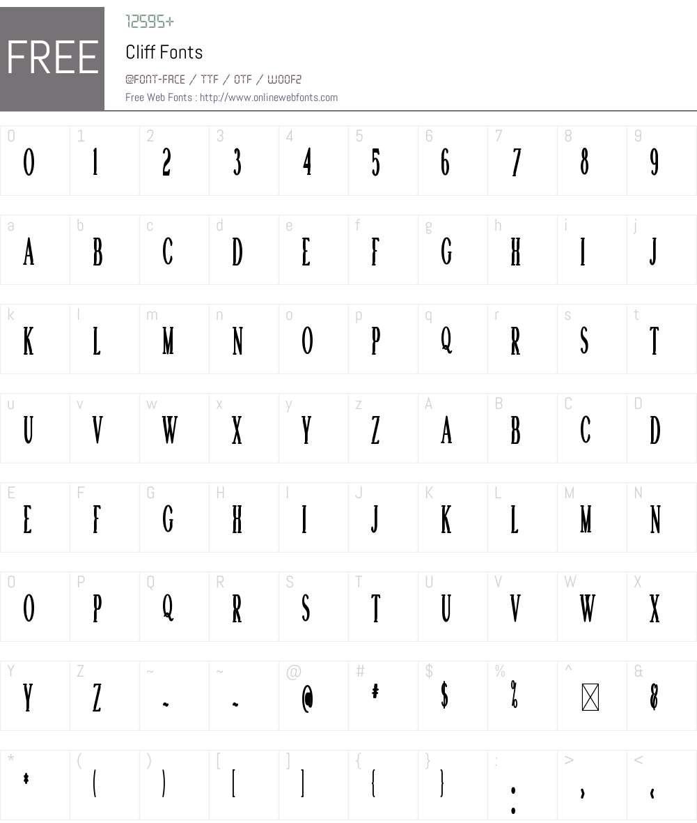 Cliff 1.001;Fontself Maker 3.5.7 Fonts Free Download - OnlineWebFonts.COM