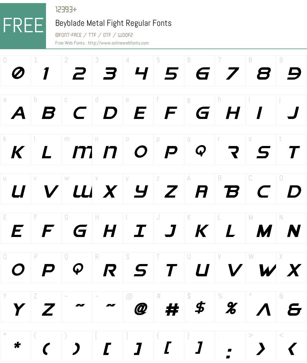 Beyblade Metal Fight Regular 1.0; 2017 Fonts Free Download ...