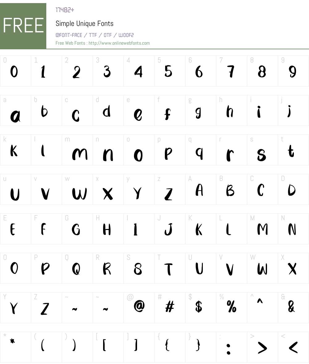 Simple Unique 1.001;Fontself Maker 3.5.8 Fonts Free Download ...