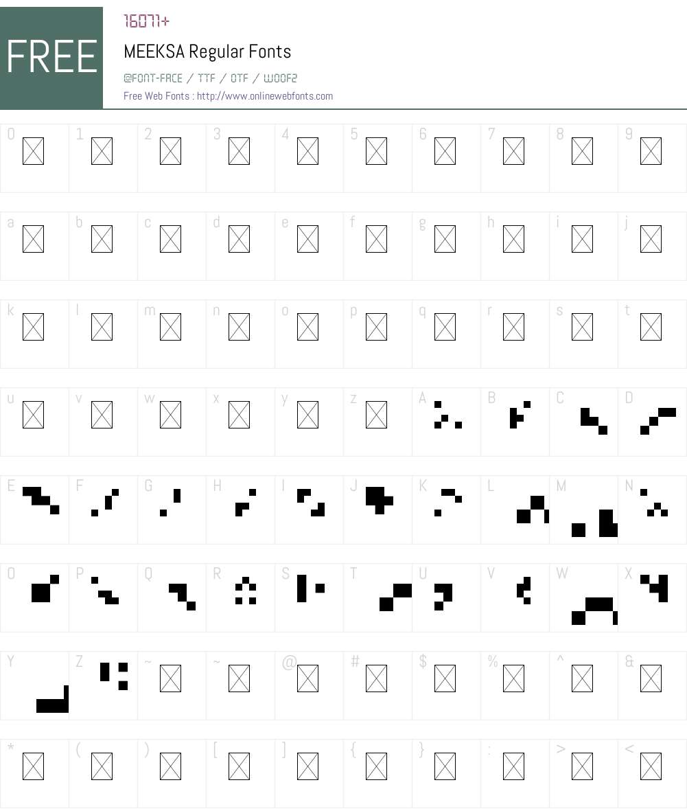 MEEKSA Regular 1.0 Fonts Free Download - OnlineWebFonts.COM