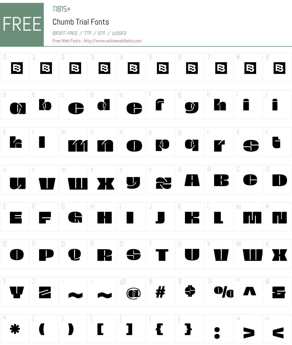 Chumb Trial 1.000 Fonts Free Download - OnlineWebFonts.COM