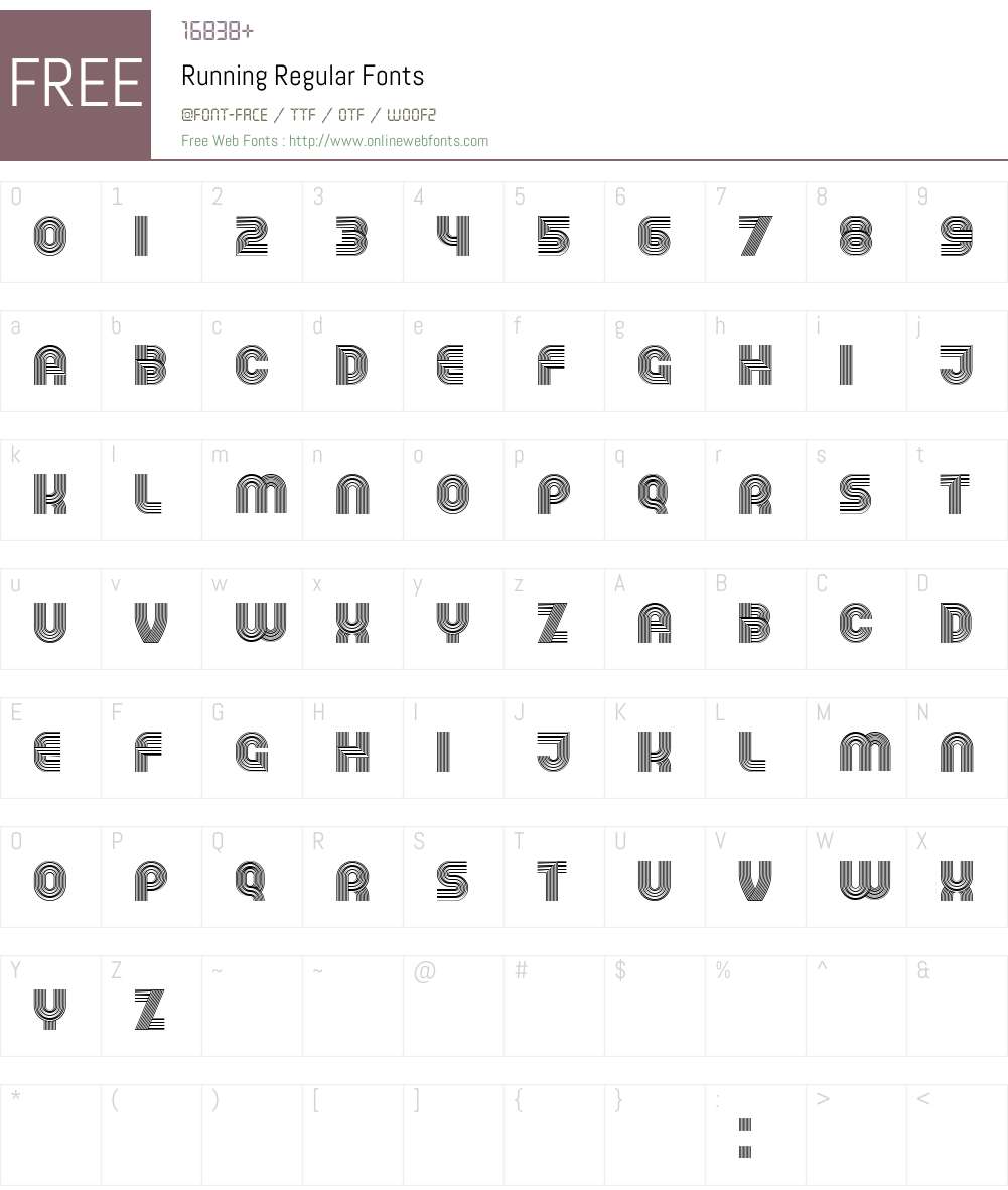 Running Regular 1.000 Fonts Free Download - OnlineWebFonts.COM