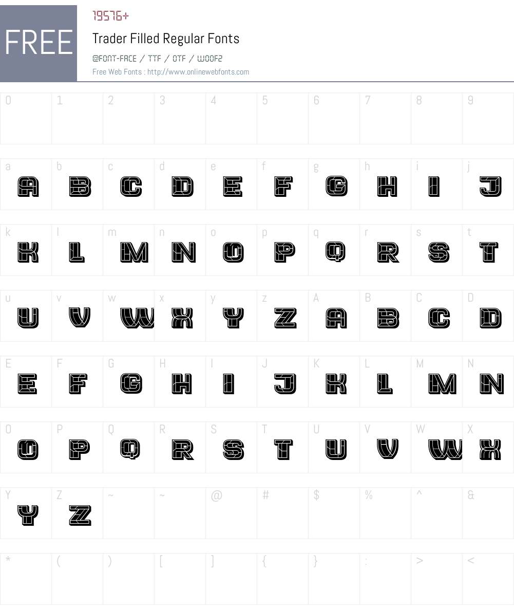 Trader Filled Regular 1.000 Fonts Free Download - OnlineWebFonts.COM