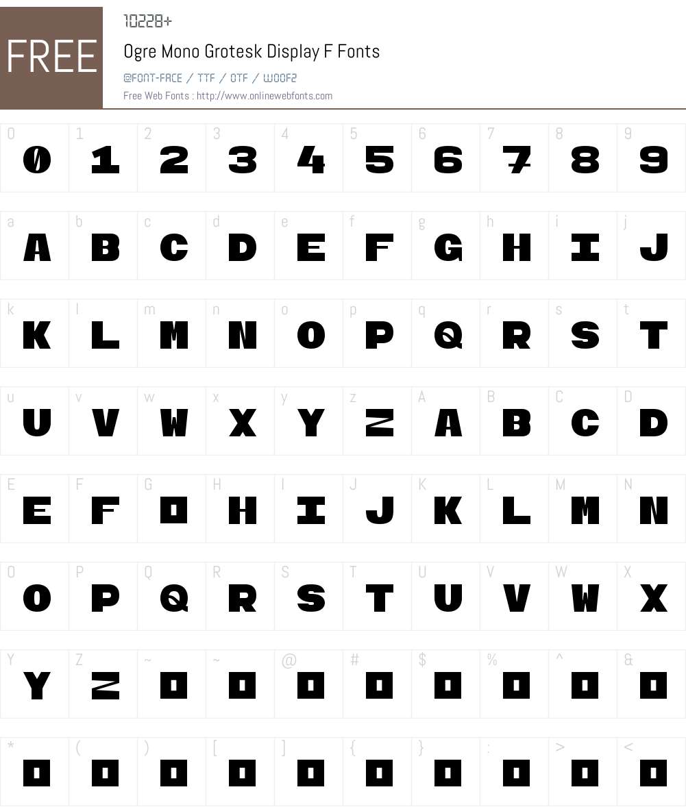 Ogre Mono Grotesk Display F 1.0 Fonts Free Download - OnlineWebFonts.COM