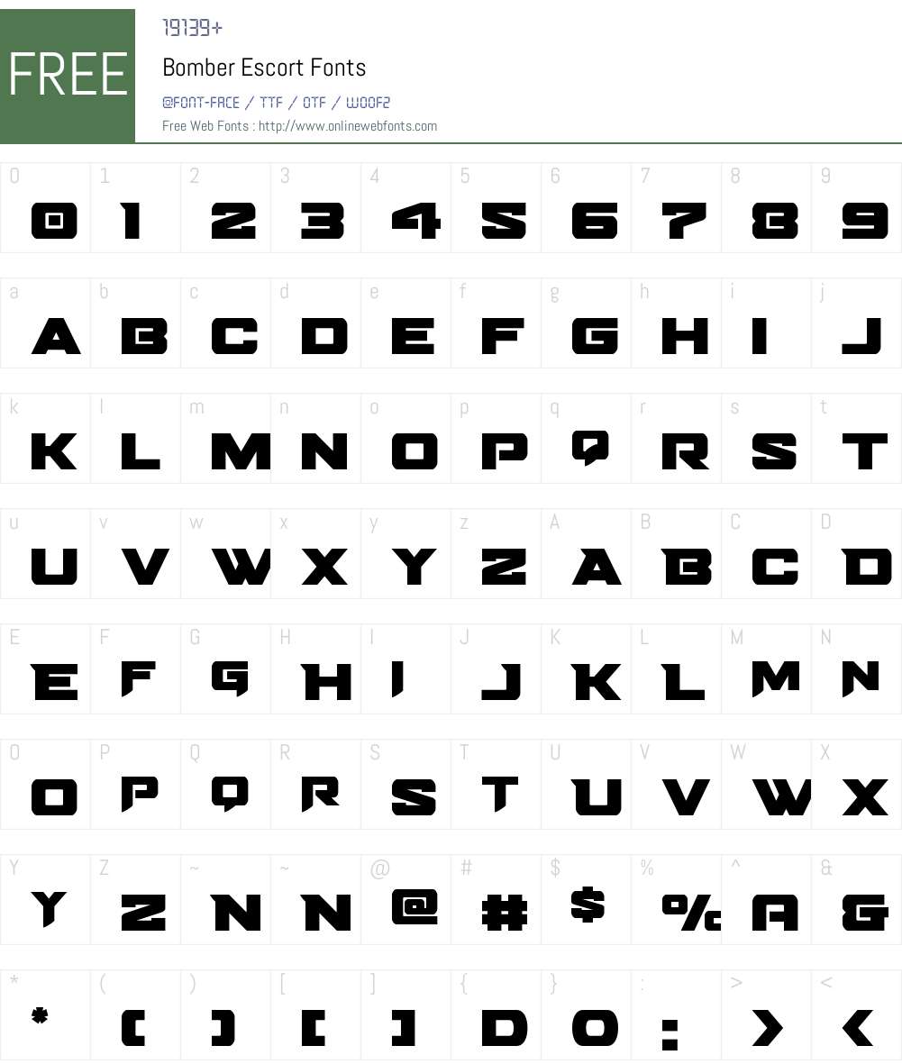 Bomber Escort 1.0; 2020 Fonts Free Download - OnlineWebFonts.COM