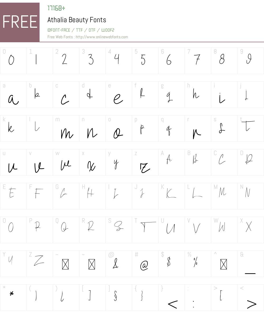 Athalia Beauty 1.001;Fontself Maker 3.5.4 Fonts Free Download ...