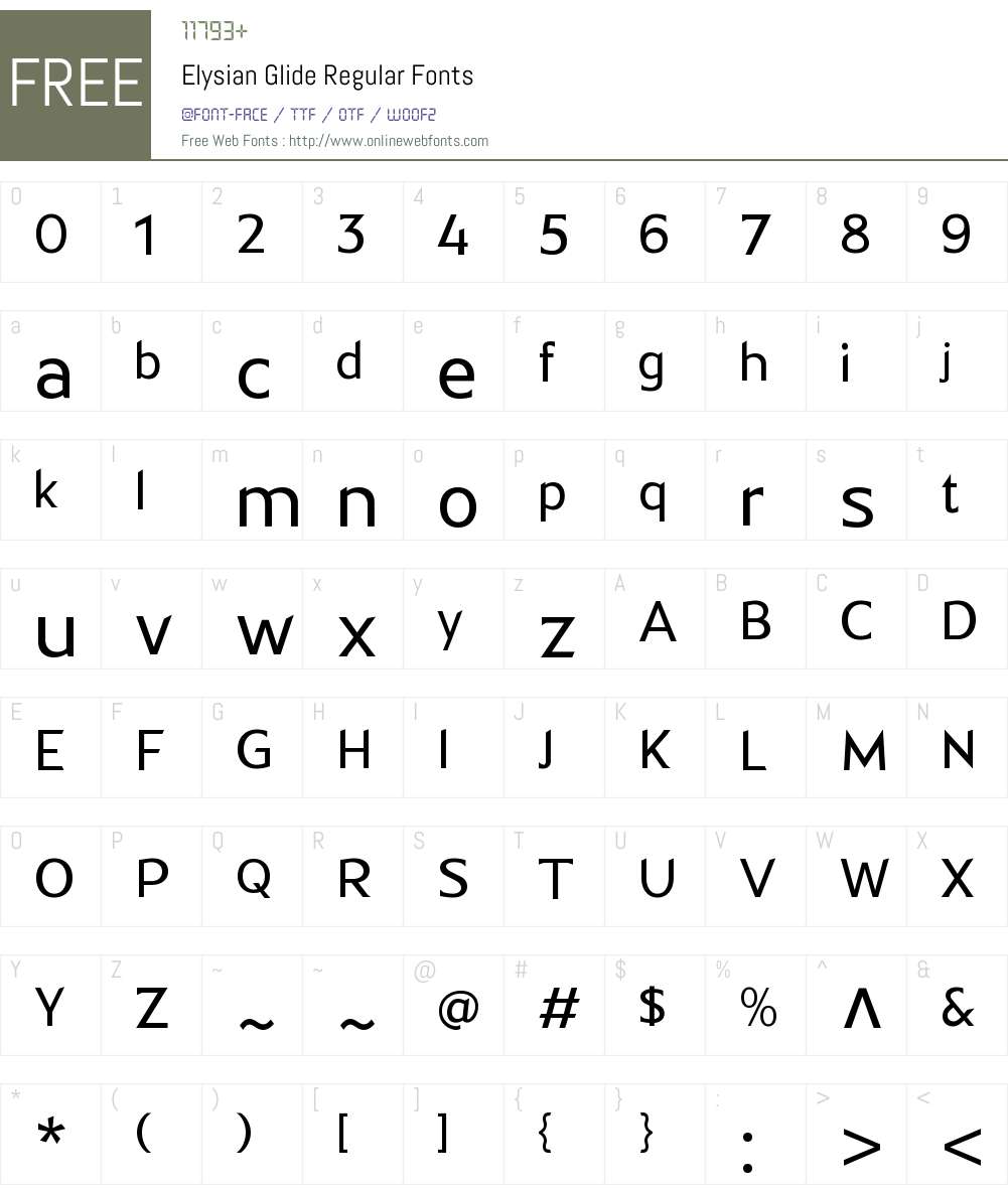Elysian Glide 1.000 Fonts Free Download - OnlineWebFonts.COM