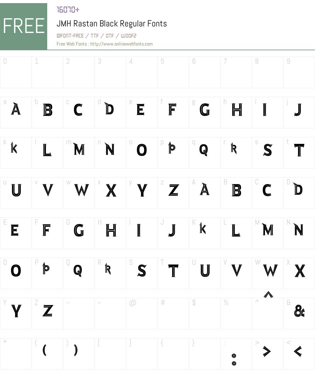 JMH Rastan Black Regular 1.000 Fonts Free Download - OnlineWebFonts.COM