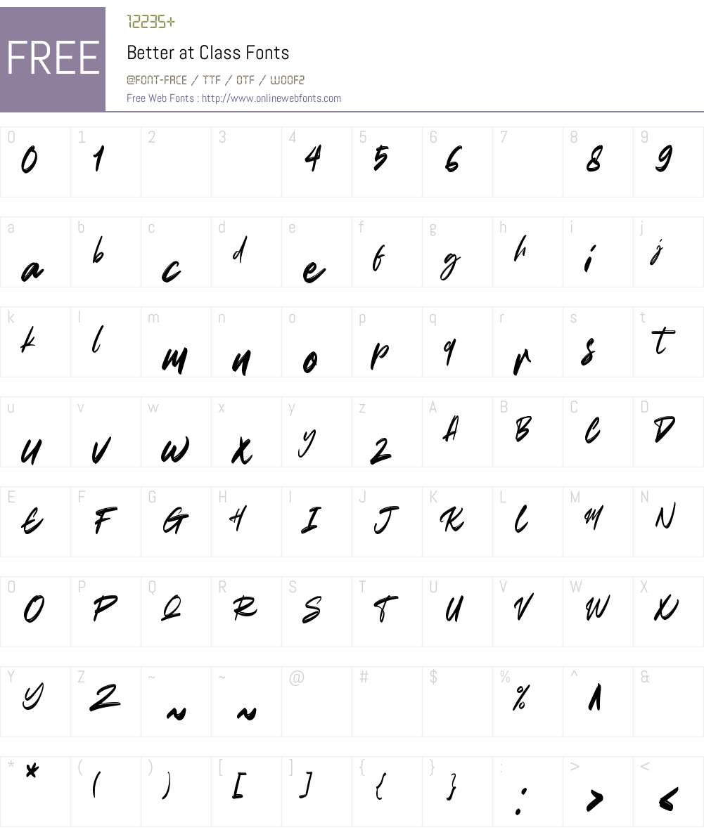 Better at Class 1.00;November 5, 2021;FontCreator 13.0.0.2683 64-bit ...