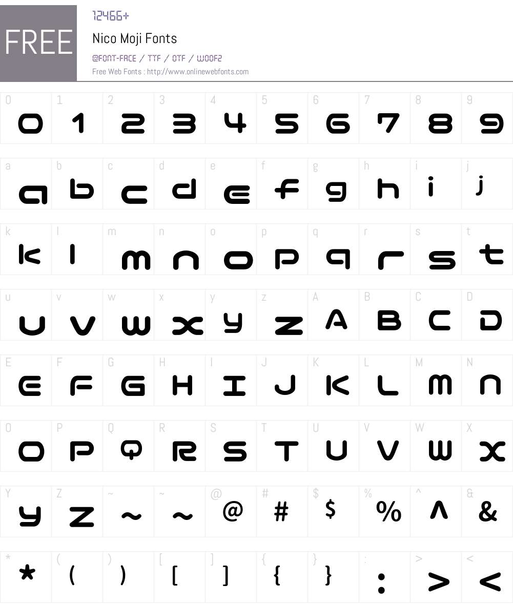 Nico Moji 1.02 Fonts Free Download - OnlineWebFonts.COM