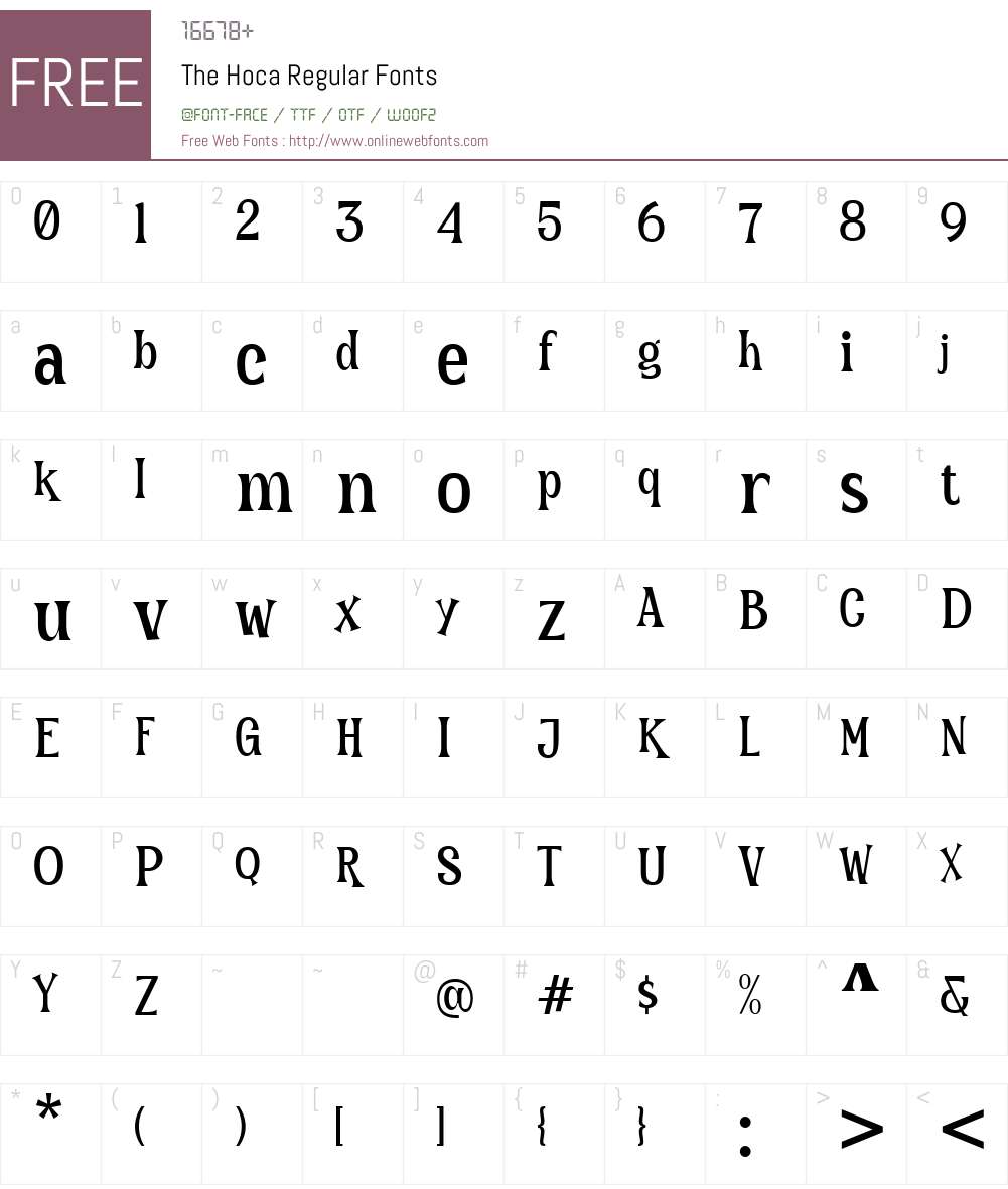 The Hoca 1.000 Fonts Free Download - OnlineWebFonts.COM