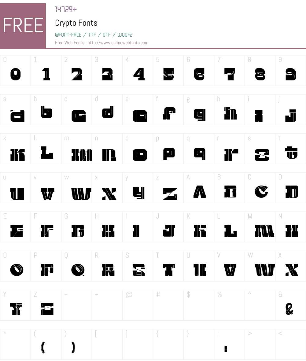 Crypto 1.000 Fonts Free Download - OnlineWebFonts.COM