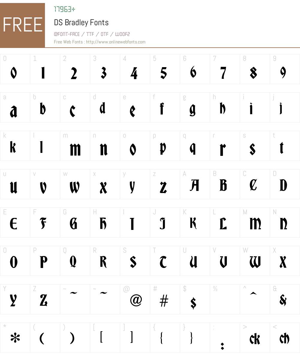 DS Bradley 2.002 2014 Fonts Free Download - OnlineWebFonts.COM