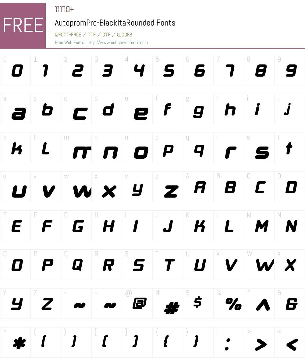 AutopromPro Black Rounded 1.100 Fonts Free Download - OnlineWebFonts.COM