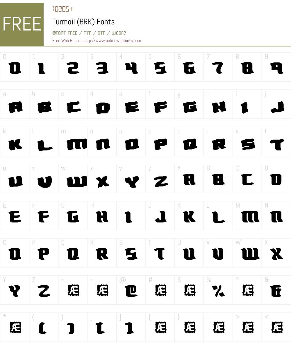 Turmoil (BRK) 2.35 Fonts Free Download - OnlineWebFonts.COM