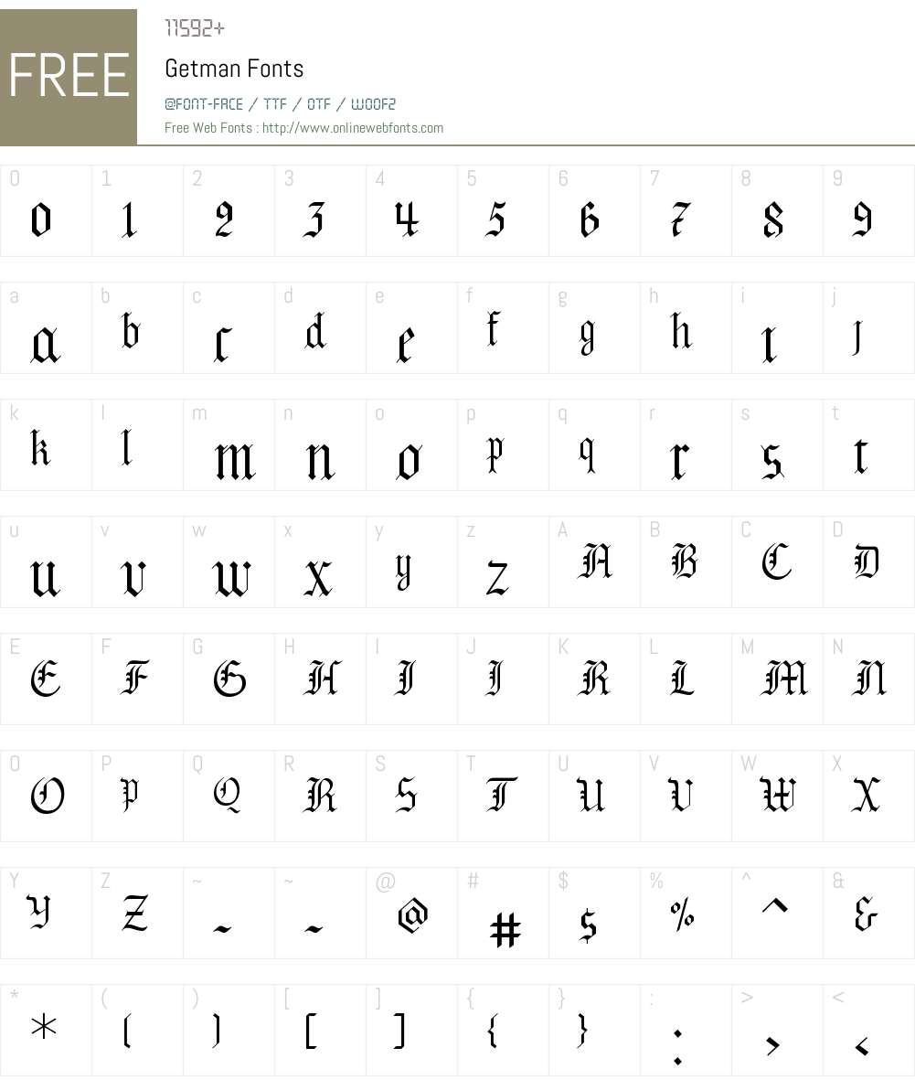 Getman 1.001 2017 Fonts Free Download - OnlineWebFonts.COM