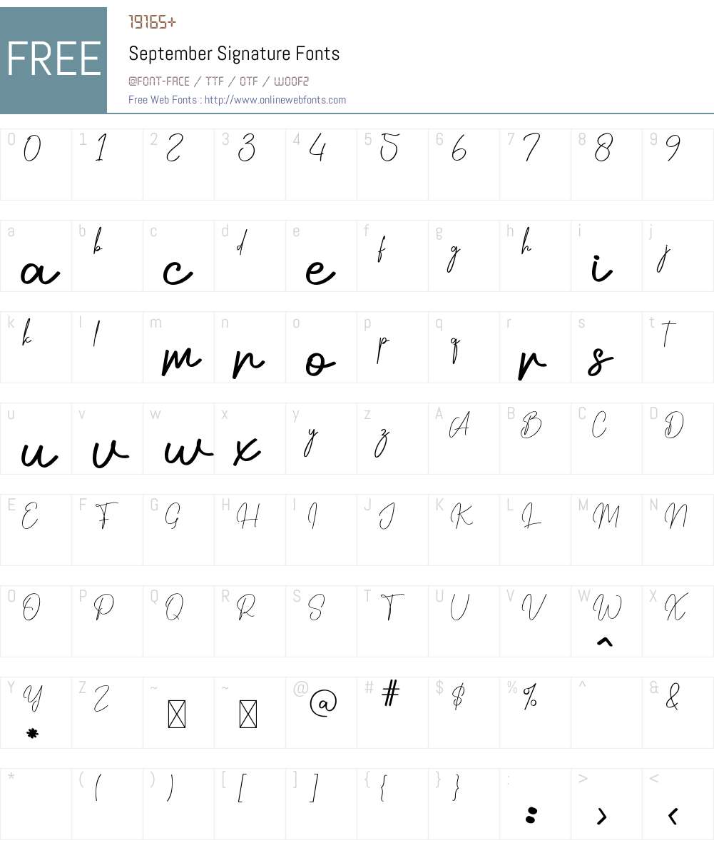September Signature 1.002;Fontself Maker 3.5.8 Fonts Free Download ...