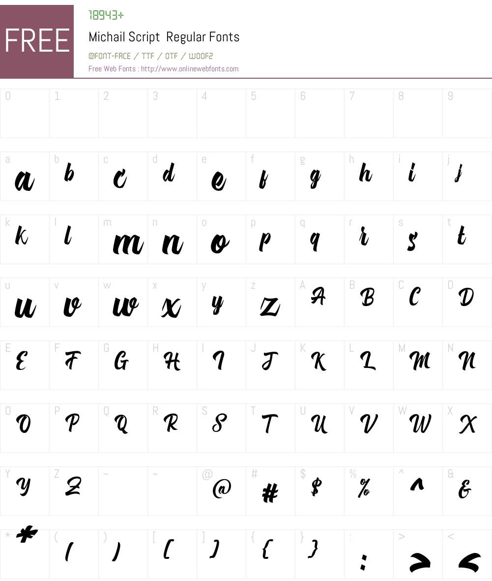 Michail Script Regular 1.000 Fonts Free Download - OnlineWebFonts.COM