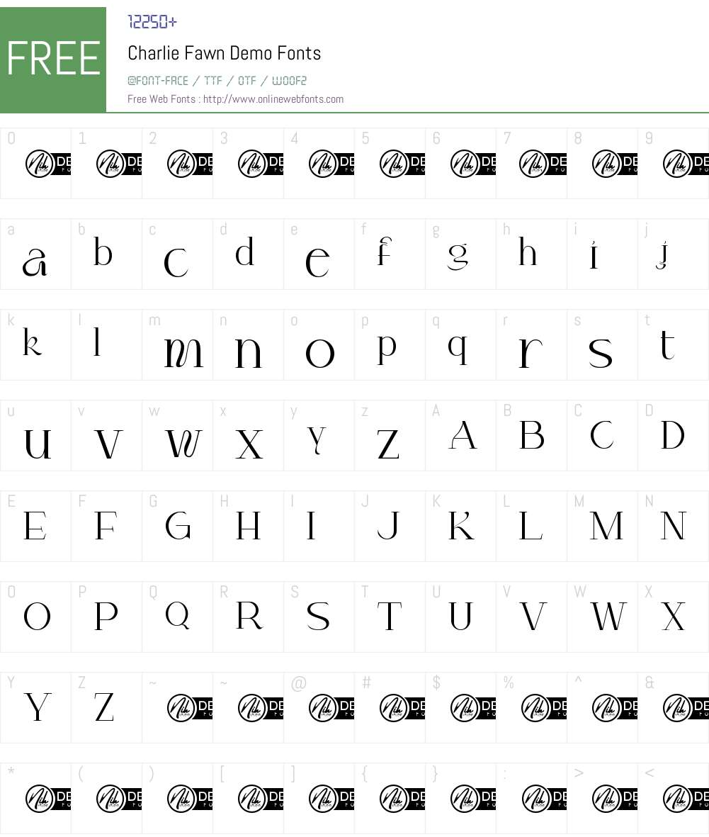 Charlie Fawn Demo 1.001;Fontself Maker 3.5.7 Fonts Free Download ...